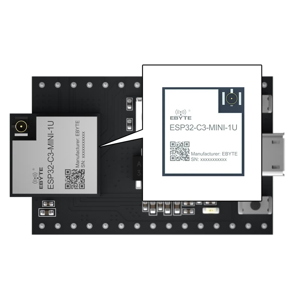 Test Kits for ESP32 ESP32-C3 2.4G WiFi Module ESP32-c3-mini-1U Dual Core Mcu Lower Power 20dbm 400m esp32 SOC IPEX Antenna for Wearables and IoT Devices