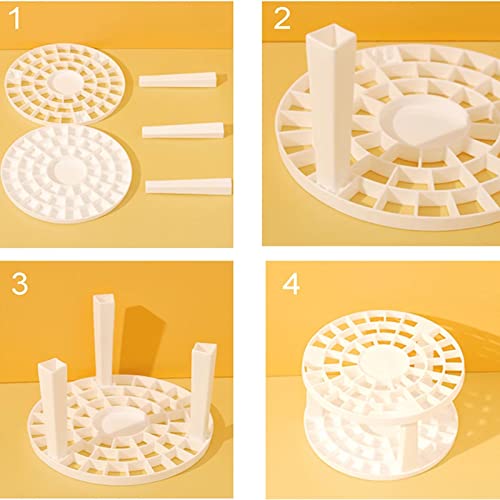 Typutomi Makeup Brush Paint Brush Holder, Plastic Detachable Pencil & Brush Holder Multifunctional Storage Box Desk Stand Holding Rack for Brushes,Pencils, Art Tools(White)
