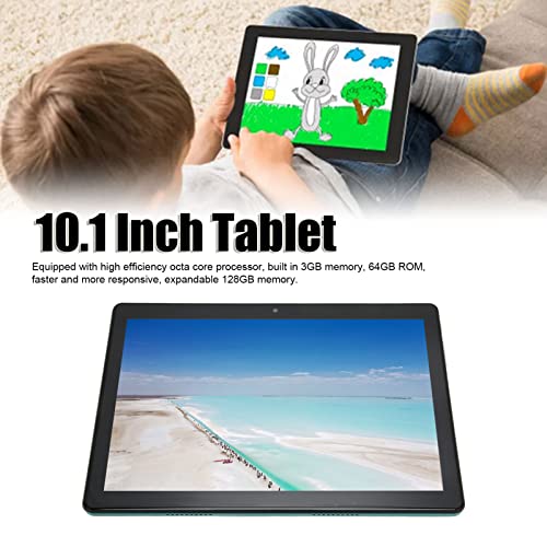 Rongm 10.1 Inch Tablet, Octa Core Processor 100240V Tablet PC for Office Home and Travel