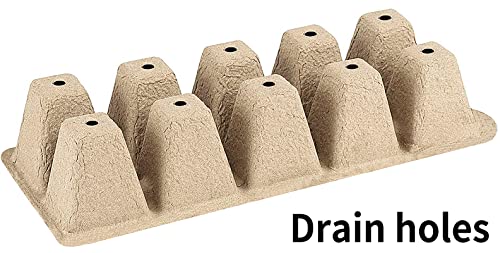 SYITCUN 100 Cells Seedling Starter Trays,10 Pack Starter Trays for Planting Seeds,Biodegradable Seed Starter Peat Pots,Bonus 100 Plant Labels,2 Transplanting Tools,1 Spray Bottle
