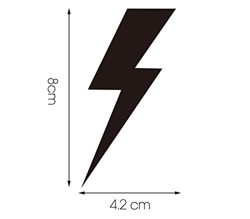 Zaiphany 48 PCS Black Lightning Bolt Decals for Wall or Cars, Lightning Bolt Stickers for Wall, Lightning Bolt Wallpaper Decor