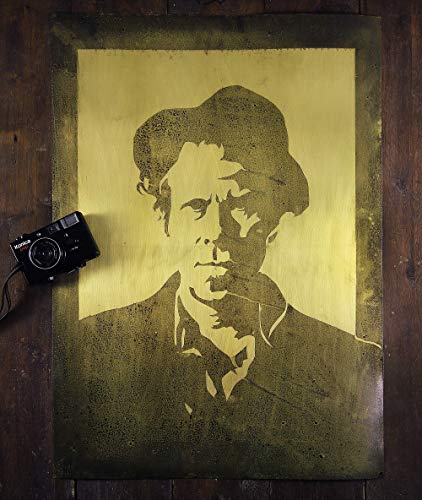 Tom Waits Wall Art. Portrait, Music Lover Gift, Metal Artwork. A Groundbreaking New Way to Display Your Preferred Art on Brass or Copper. Bar, Restaurant Decor, Poster, Man Cave
