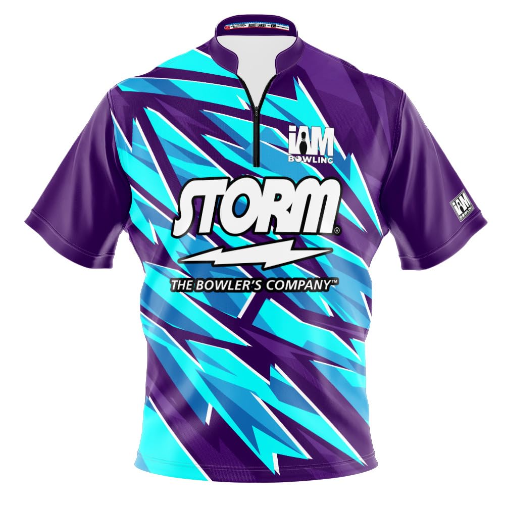 Logo Infusion Dye-Sublimated Bowling Jersey (Sash Collar) - I AM Bowling Fun Design 2003-ST - Storm (Men's L)