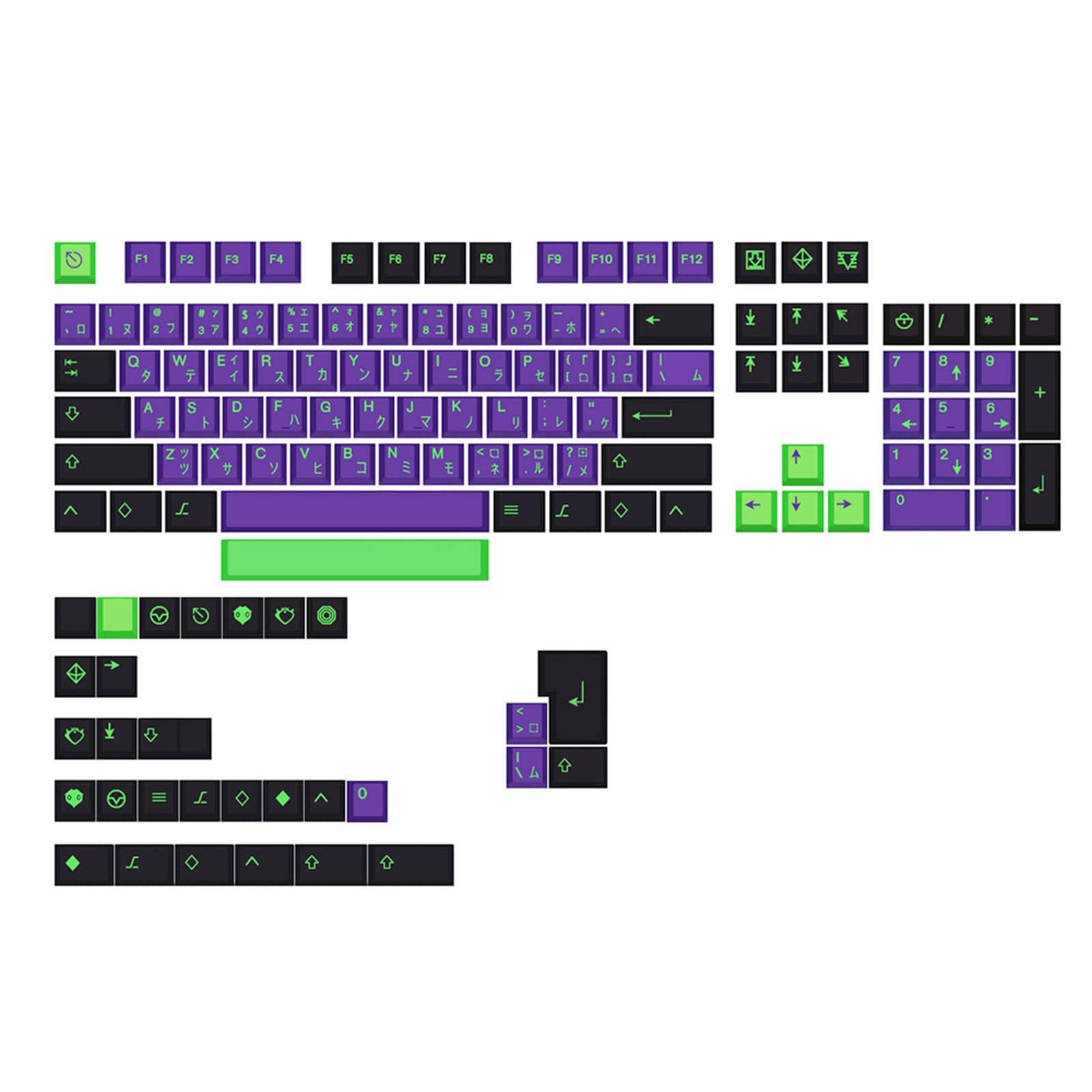 T-HOT 135 Keys DYE-SUB Keycap Profile EVA Custom Keycaps for Switches Gaming Mechanical Keyboard Multi-Language pbt keycaps Japanese Profile Russian Korean English