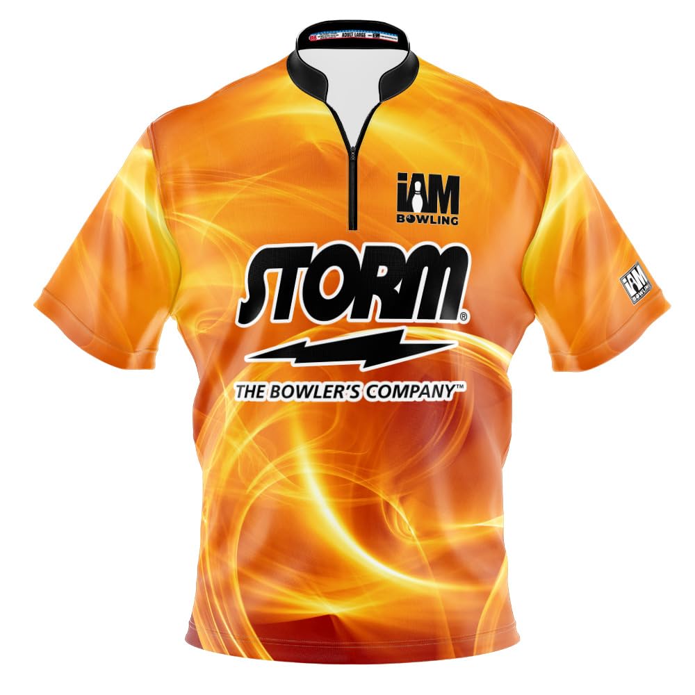 Logo Infusion Dye-Sublimated Bowling Jersey (Sash Collar) - I AM Bowling Fun Design 2019-ST - Storm (Large)