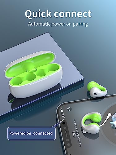 Wireless Ear Clip Headphones - Bluetooth 5.3 Earring Headphones with Mic for iPhone & Android, Open Ear Wireless Earbuds Immersive Superior Sound, 25hrs Playtime Waterproof Sport Earring Earbuds