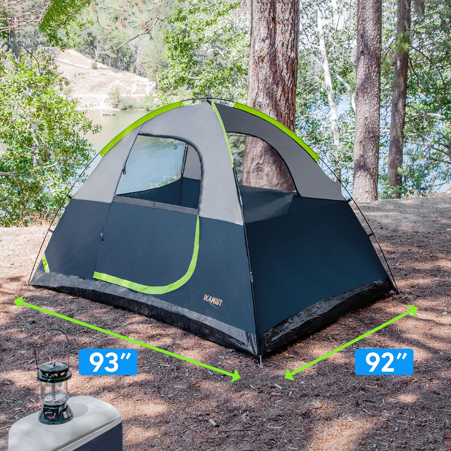 IKAMIUT Camping Dome Tent for 2/3/4 Person, Easy Setup, Water-Repellant, UV-Resistant Removable Rainfly