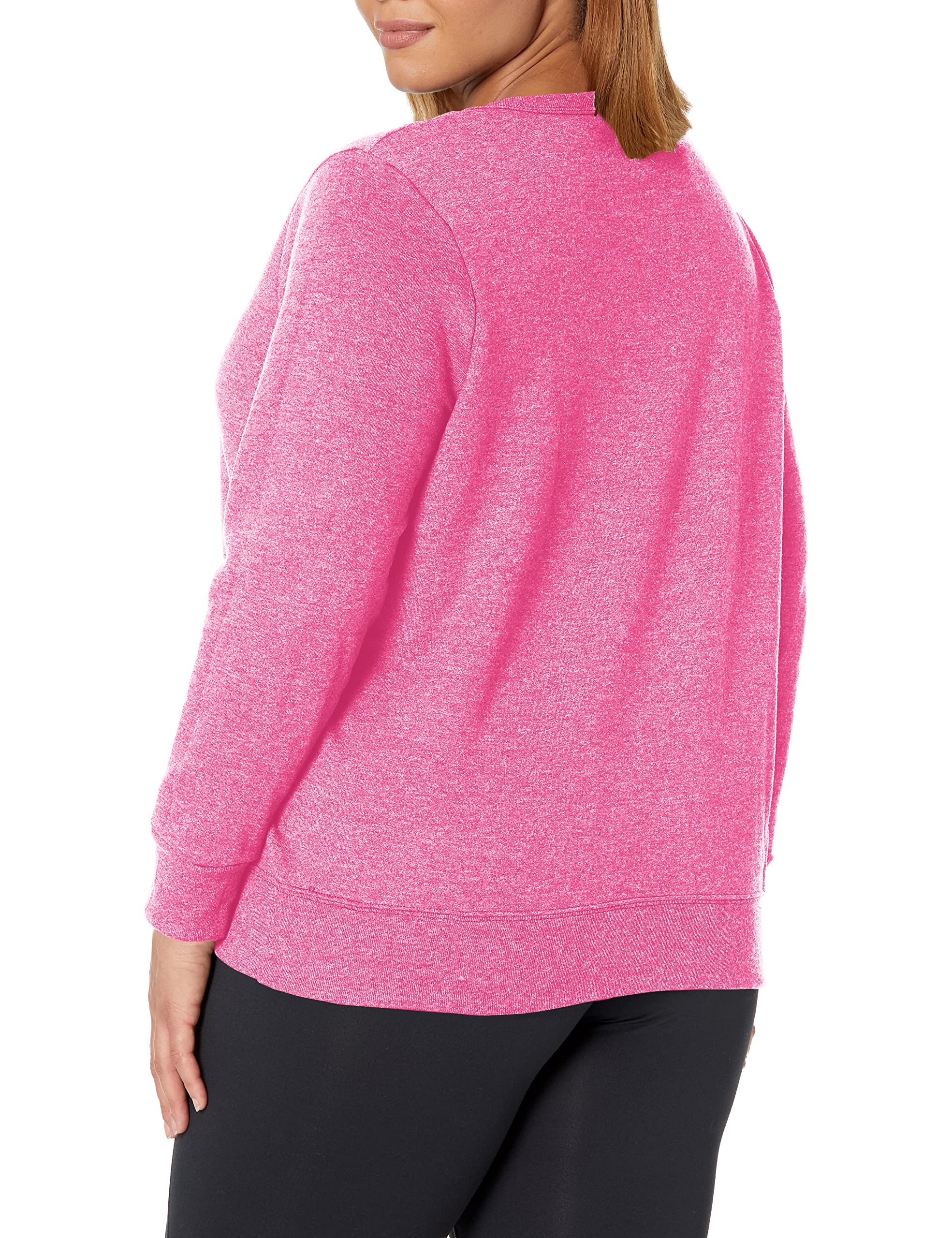 Just My Size Women's Plus-Size EcoSmart Sweatshirt with V-Notch, Jazzberry Pink, 24