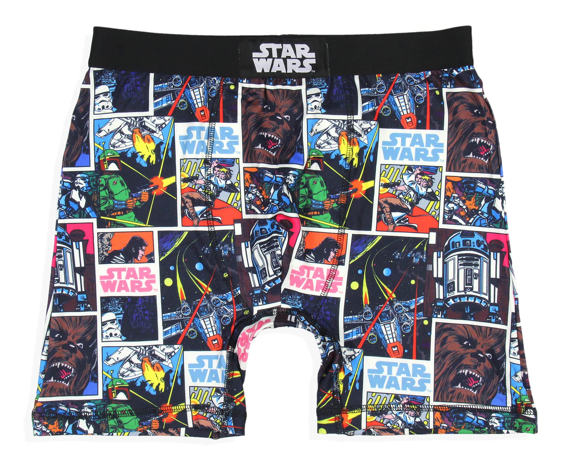 INTIMO Star Wars Mens' 2 Pack Comic Millennium Falcon Boxers Underwear Boxer Briefs (X-Large) Multicolored