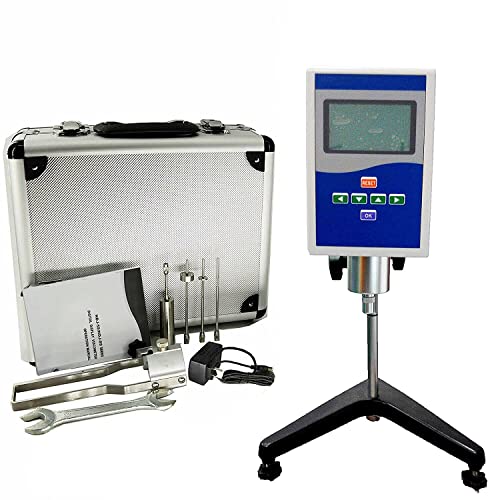 VTSYIQI Rotary Viscometer Liquid Viscometer Digital Viscosity Meter with 32 Kinds Combination 1~2000000mPa.s Accuracy Âą1% 4 Rotor Fluidimeter Tester Meter Digital LCD Display