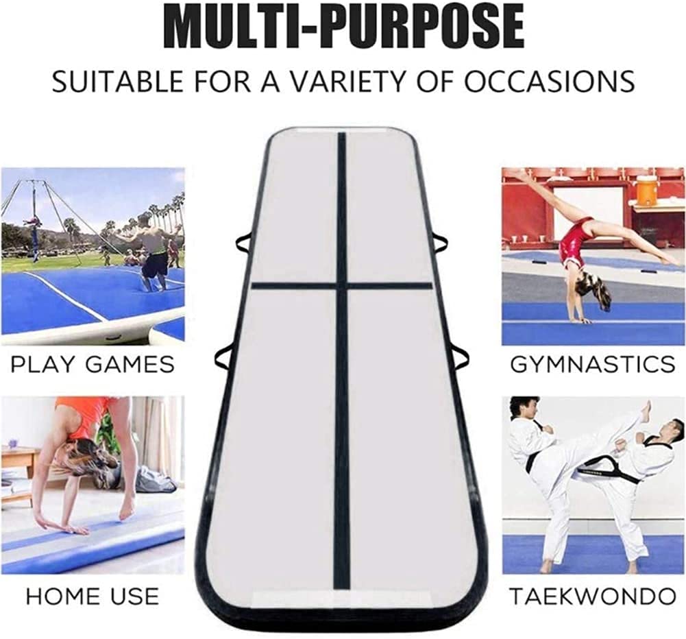 Lolicute Air Inflatab Track Mats 13ft Inflatable Air Gymnastics Mat Training Mats with Electric Pump for for Home Use Yoga/Training/Gym/Tumble/Water