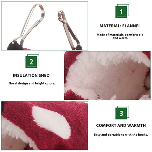 ULTECHNOVO Guinea Pig Bedding Small Pet Cage Hammock, Warm Pet Bed House Cage for Sugar Glider Fleece Chinchilla Parrot Guinea Pig Squirrel Hamster Playing Sleeping(S Red) Guinea Pig Hideout