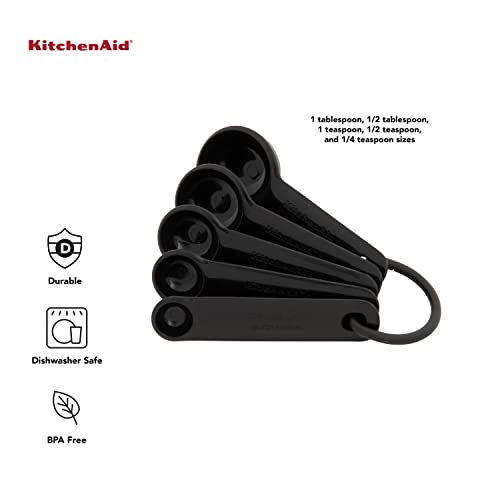 KitchenAid Universal Measuring Spoon Set, 5-Piece, Black
