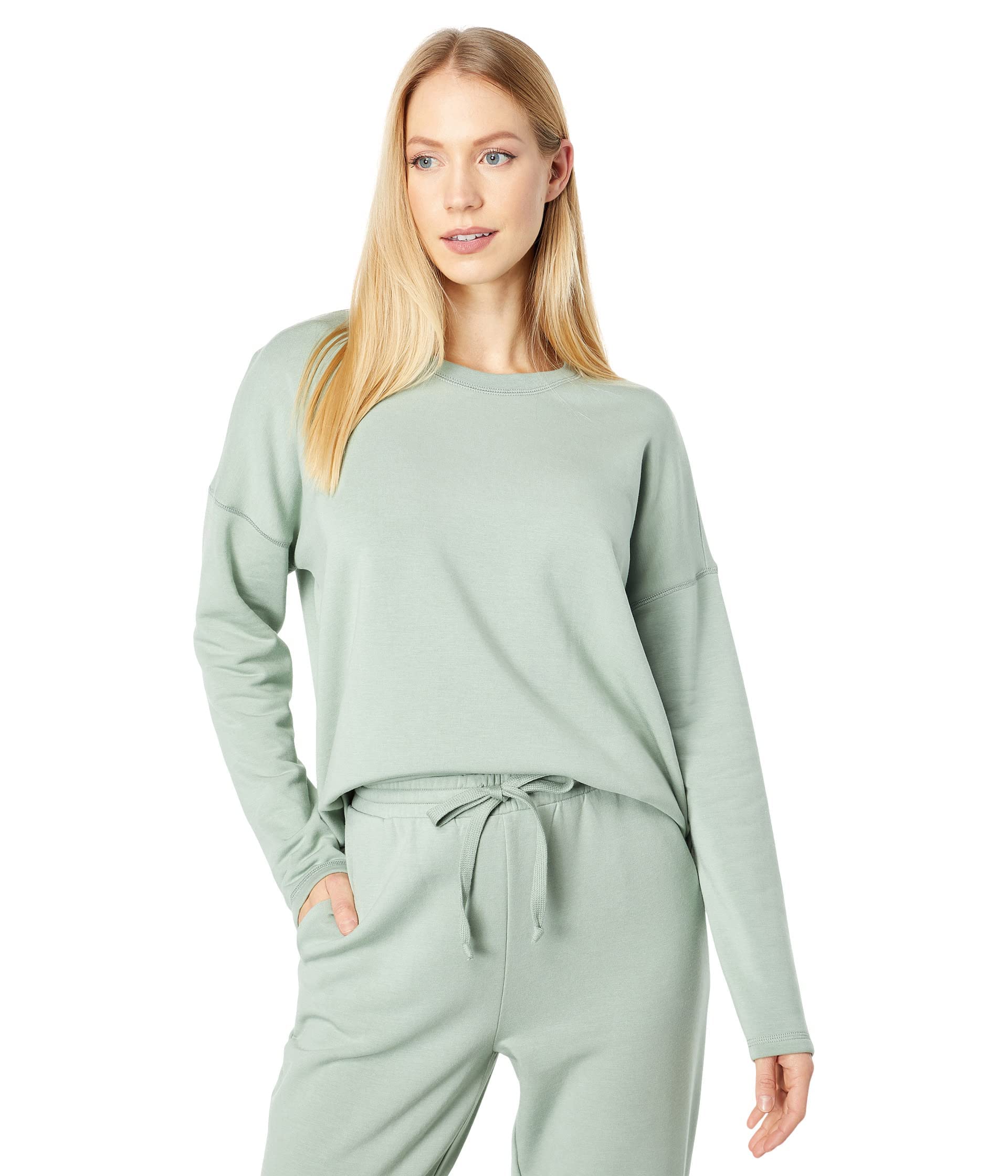 Madewell MWL Superbrushed Easygoing Sweatshirt Icy Heather XL (Women's 14-16)