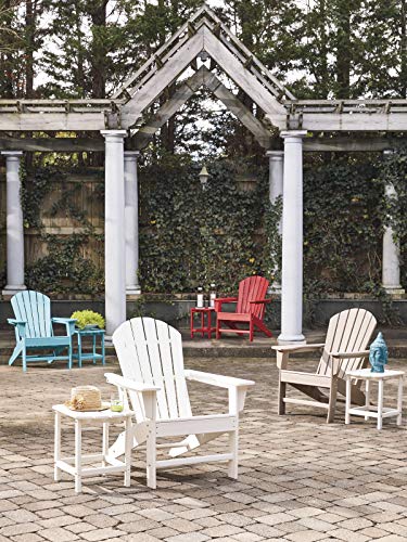 Signature Design by Ashley Sundown Treasure Outdoor Patio HDPE Weather Resistant End Table, Brown