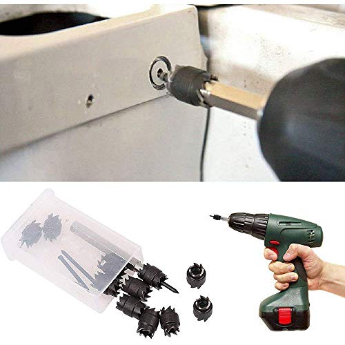 Spot Weld Cutter Set,13 Pcs 3/8" Rotary Spot Weld Cutter Remover Drill Bits Tool and 2 Replacement Blades,Metal Hole Cutter Remover for Power Drill Spot Welding