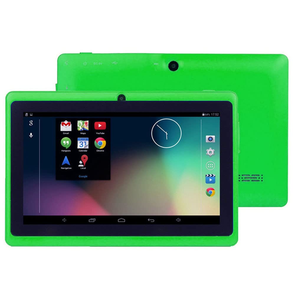 Tablet Laptop, 7" Android 4.4 Duad Core Tablet PC 1GB+8GB Dual Camera WiFi Bluetooth, Supports SIM Communication Function, for Family Children (Green)