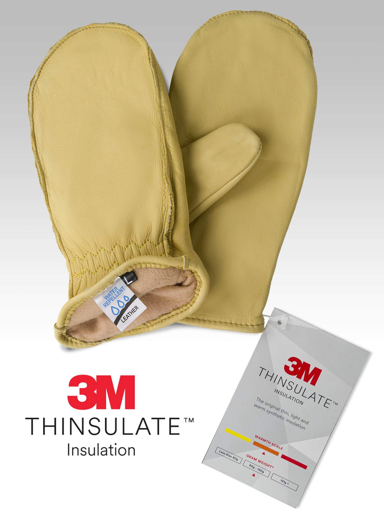 Illinois Glove Company Winter 3M Thinsulate™ Lined Premium Leather Chopper Mittens Style 501 (2X-Large)