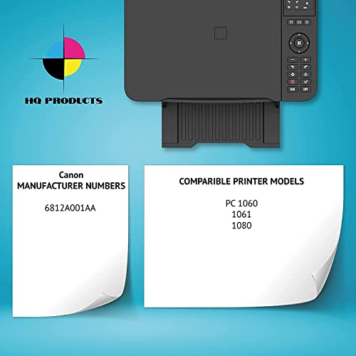 HQ Products Compatible Printer Black Toner Cartridges Replacement for Canon 6812A001AA Use in PC 1060/1061/ 1080 (Black)