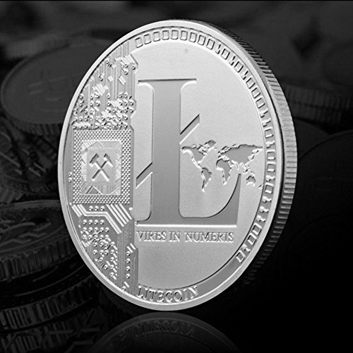 Silver Plated Commemorative Litecoin Collectible Iron Miner Coin - One Item w/Random Color and Design