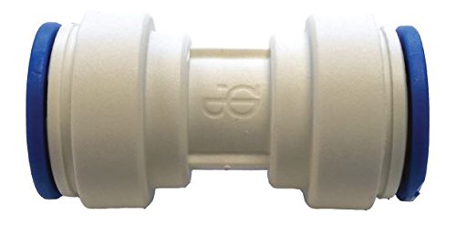 John Guest Speedfit 5/16 Inch OD Union Connector, Push to Connect Plastic Plumbing Fitting, White, NC2112P