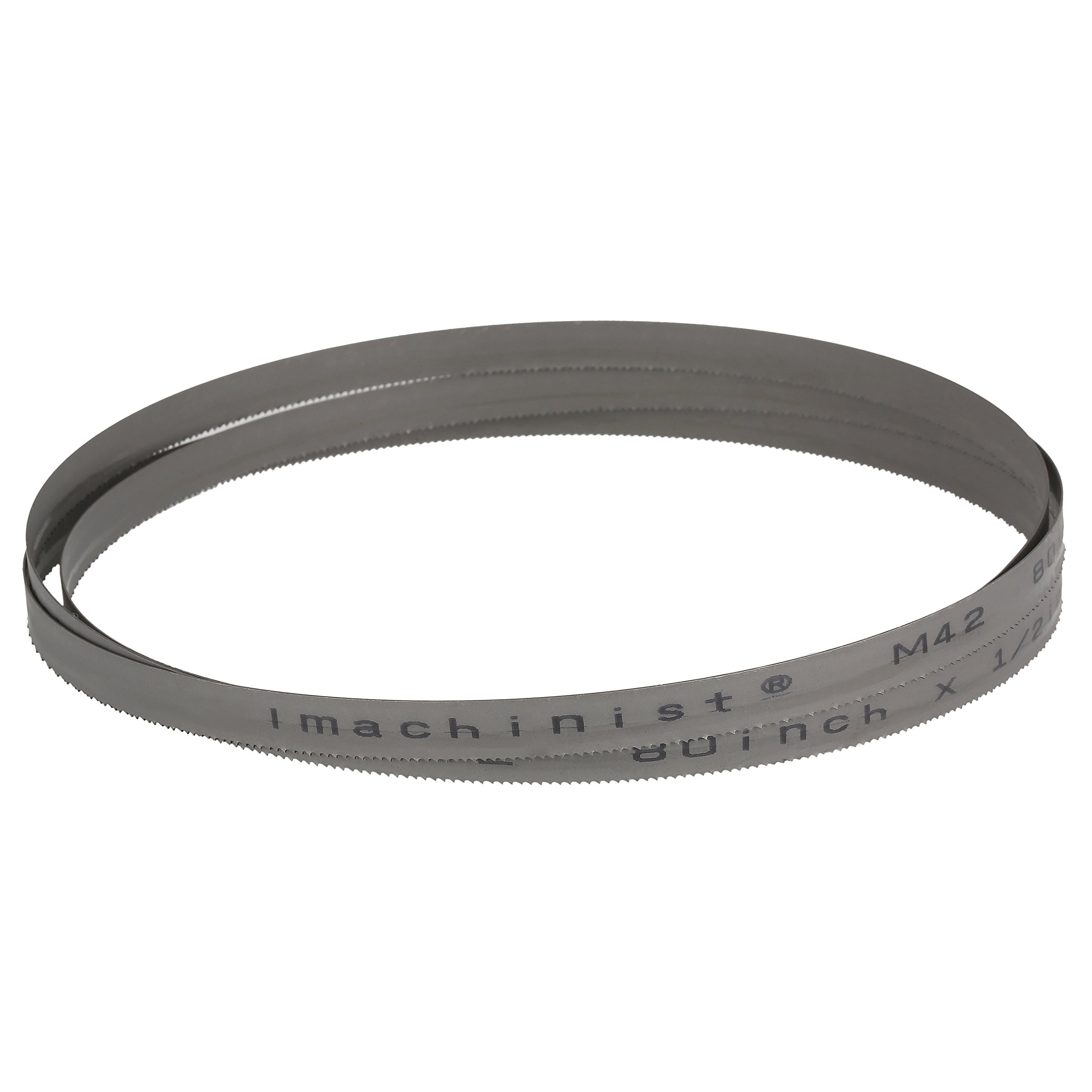 Imachinist S80121216 80" x 1/2" x 12/16TPI Bi-Metal Band Saw Blades for Soft Ferrous Metal Variable Teeth