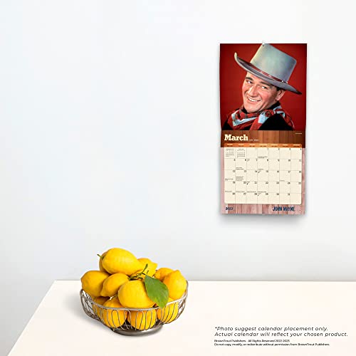 John Wayne OFFICIAL | 2023 7 x 14 Inch Monthly Mini Wall Calendar | BrownTrout | USA American Actor Celebrity Duke