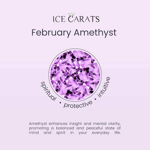 IceCarats 925 Sterling Silver Vintage Cushion-cut Purple Amethyst Ring Gemstone Band Size 8