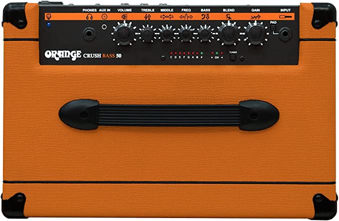 Orange Crush 50-Watt Glenn Hughes Limited Edition Bass Guitar Combo Amplifier - Purple Bundle with Instrument Cable and Austin Bazaar Polishing Cloth