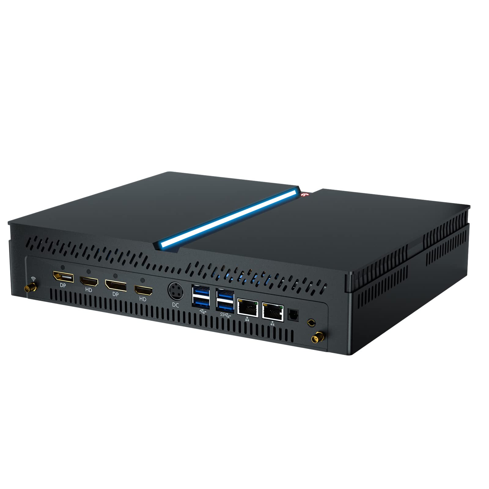 Kinupute Mini PC Gaming, Desktop Computer Core i9-12900F Upto 5.1GHz, Windows 11 Pro, 64G DDR4| 2T M.2 NVME SSD, GeForce RTX3060 12G, Dual LAN, Four Display, Supports 8K Outputs, WiFi6E/BT5.3, Optical