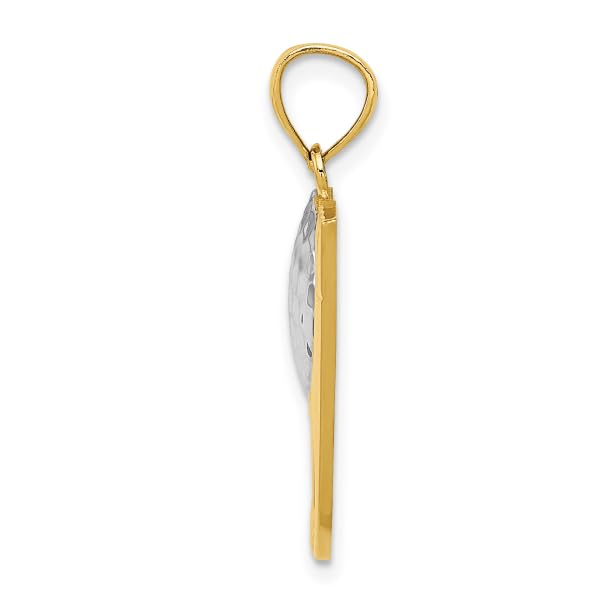 IceCarats 14K Yellow Gold Golf Necklace Charm Sports Pendant 27mm x 24mm Only