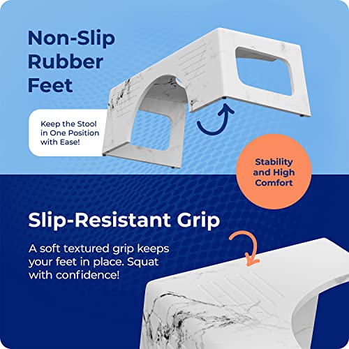 Squatty Potty Carrara Marble Toilet Stool, Gray, 1 Count
