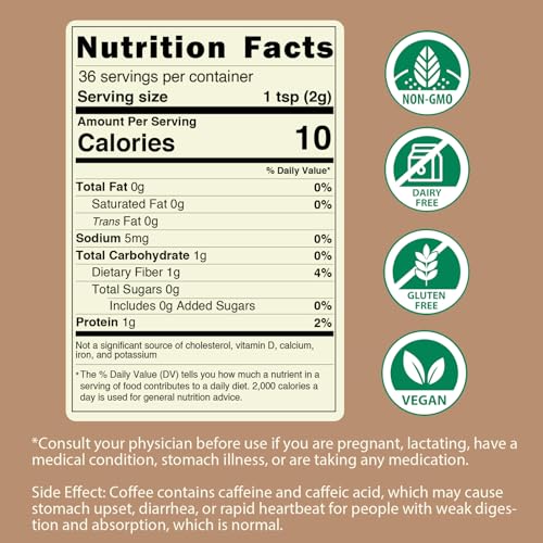 Mushroom Coffee - 36 Servings, Instant Coffee Mix Includes 10 Mushrooms Extract Powder
