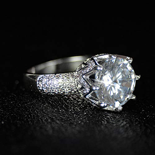 Original Solid Real Solid 925 Sterling Silver Women Rings Flower Luxury Wedding Engagement Finger Ring for Luxury Jewelry
