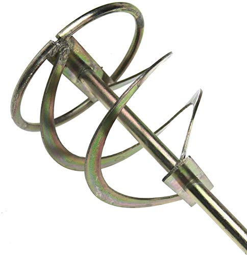 SDS Spiral Mixing Paddle Paint and Mud Mixer Mixer Whisk for Drill in 1 to 5 gallon buckets Fits all Standard (size: 4 inch x 20 inch, around 100mm x500mm)