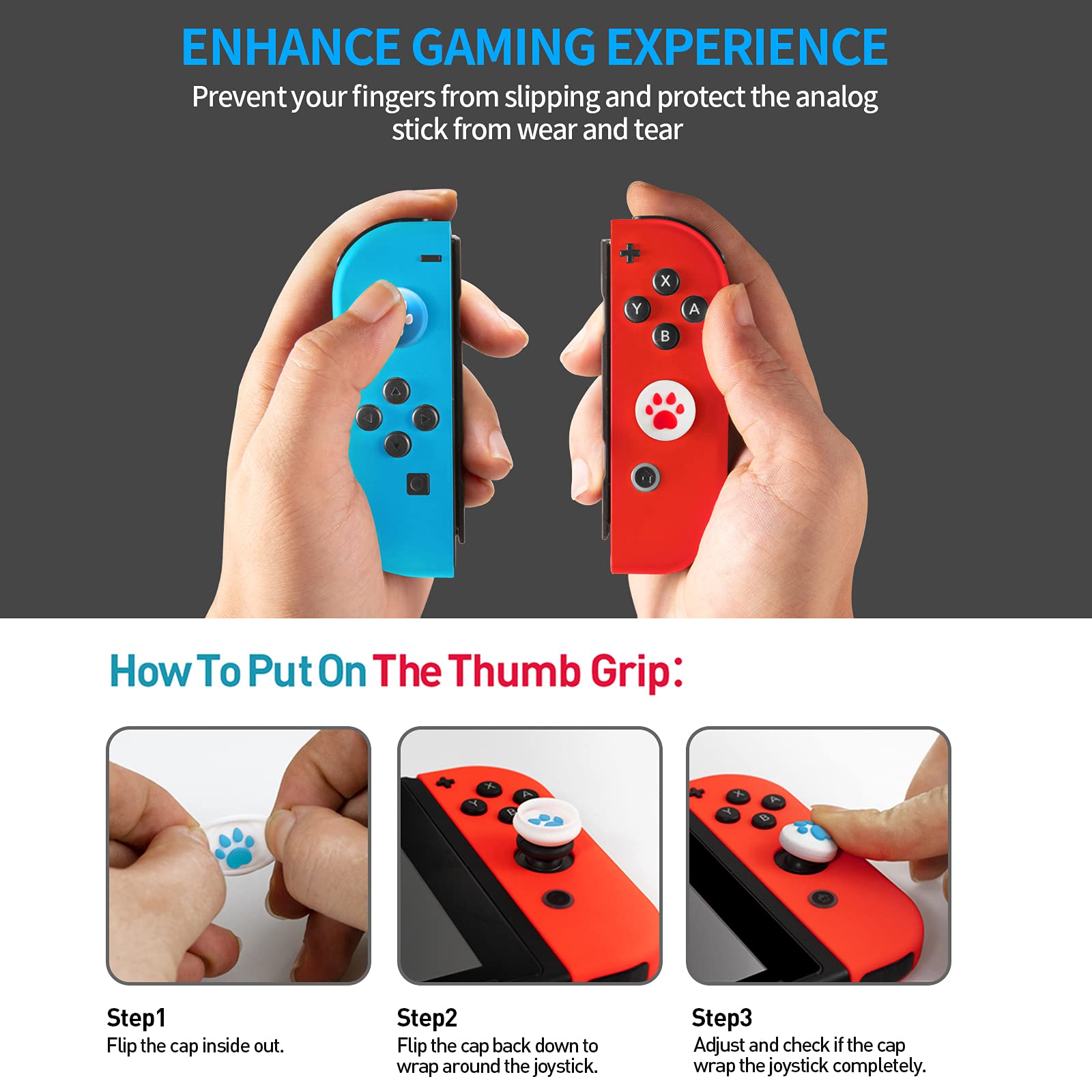 KOOWOD Wrist Strap for Switch Joycon β 1 Pair Lanyard Replacement Parts Accessories Caps for Joy Con Controller