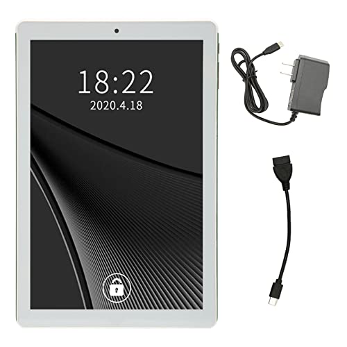Tablet, 3G Network and 5G WiFi 8 Core Processor Tablet 10 Inch 3GB RAM and 64GB ROM 3 Card Slots IPS HD Screen for Daily for Office for Children (US Plug)