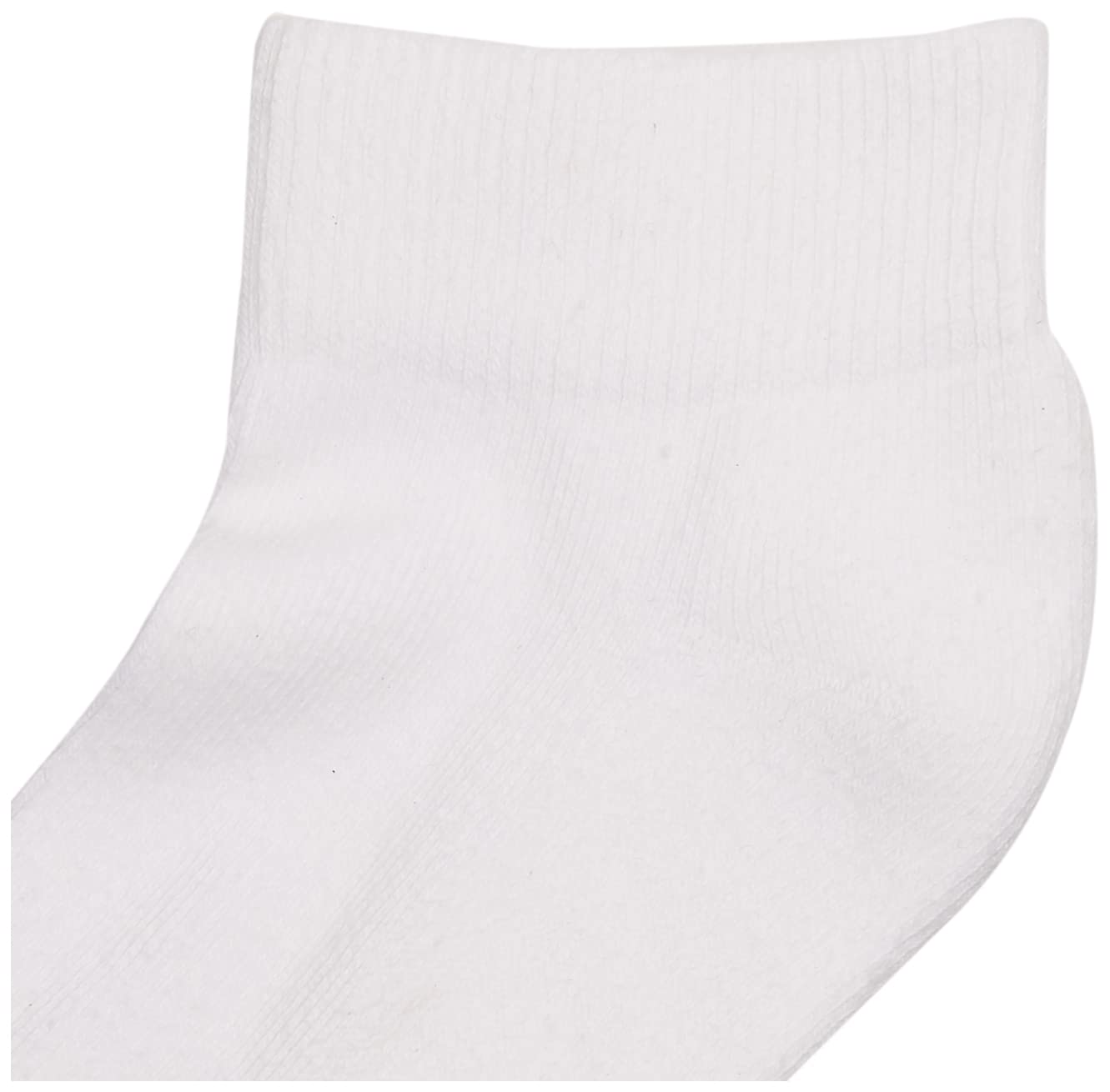 HUE womens Quarter Top With Cushion, 6-pack athletic socks, White, One Size US
