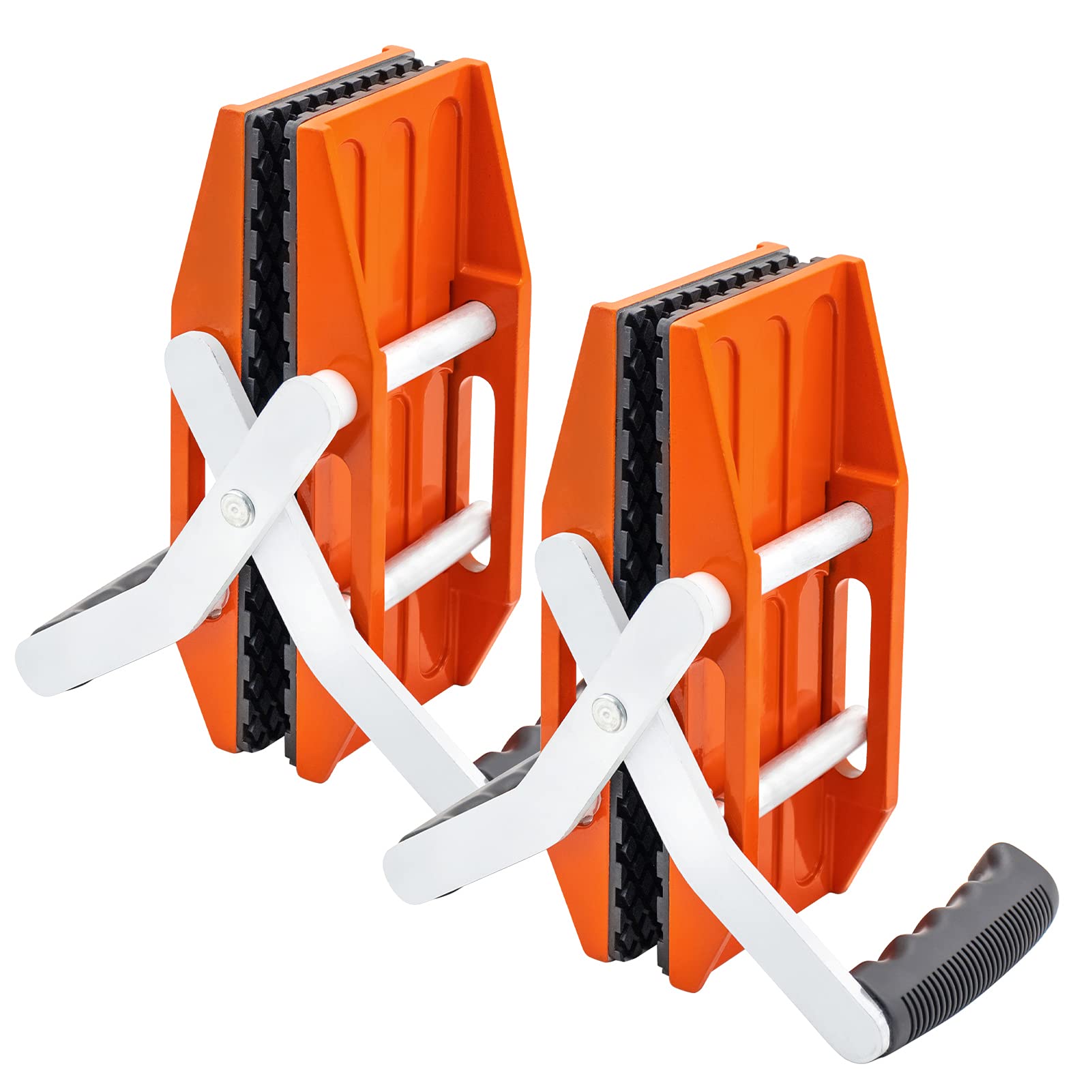 SDRTOP 2 PACK Double Handed Stone Carrying Clamps Granite Panel Carriers Lifting Tools 660lbs Transporting Heavy Duty Carry Clamp for Glass Quartz Slabs Marble with Rubber-lined （0-2.36in)