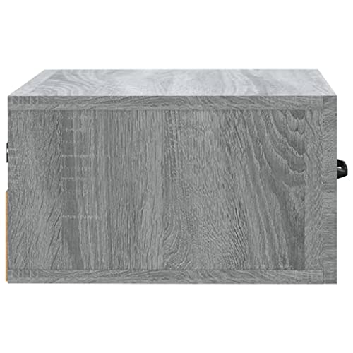 YAFF Wall-Mounted Bedside Cabinets 2 pcs 13.8"x13.8"x7.9" Gray Sonoma