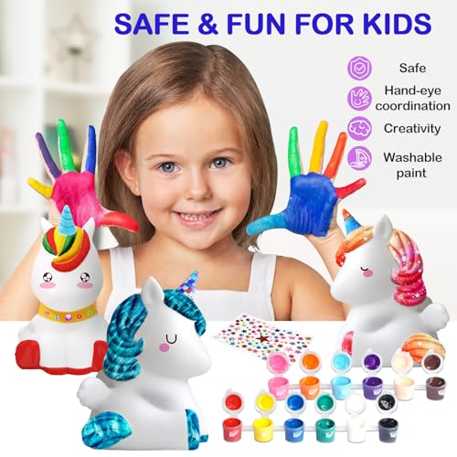 Innorock Unicorn Night Light Paint Kit Arts Crafts for Kids Ages 3-9