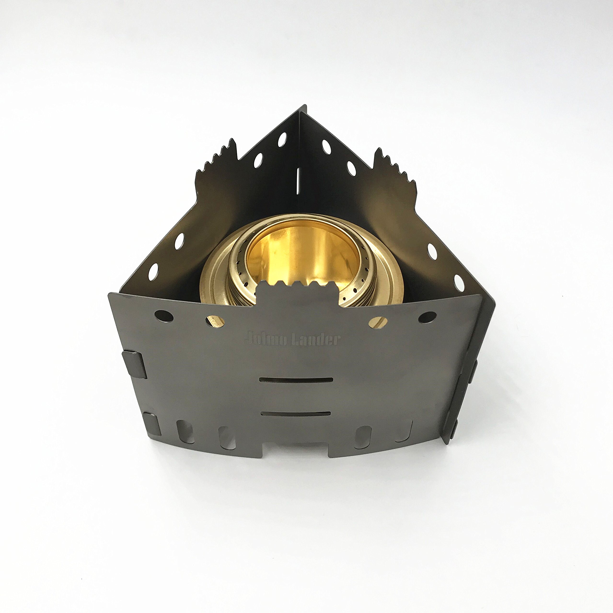 Jolmo Lander Titanium Stove and Pot Stand Titanium Pocket Stove with Tray