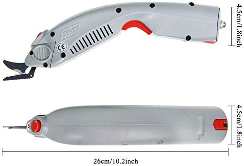 MXBAOHENG Wbt-1 Electric Fabric Scissors Cordless Fabric Shears Rechargeable Cloth Cutter for Carpet/Leather/Rubber/Paperboard (1 Battery & A Blade)