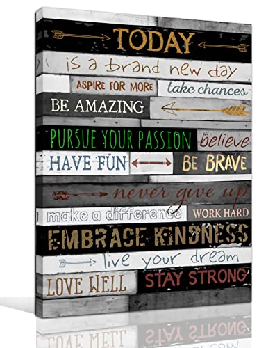 ZHAOSHOP Black and White Wall Art - Motivational Wall Art for Office - Inspirational Wall Decor for Bedroom 16" W x 12" H Stretched and Framed Ready to Hang