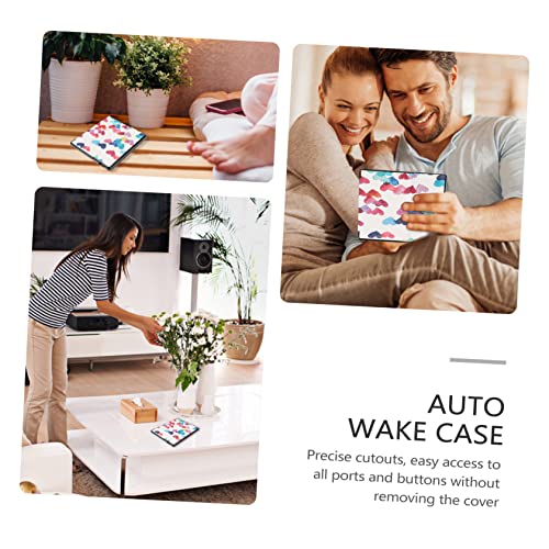 UKCOCO E- Reader Case Ebook Case Ereaders Ebook Reader Case E- Auto Wake E-Reader Protective Case Protective Case for E- Pattern Protective Case Reader Plastic Protection Cap