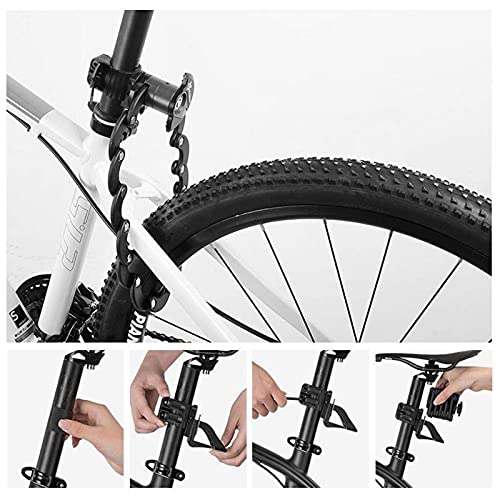 LJJSMG Folding Belt Mounting Bike Lock Heavy Duty Anti-Theft Bicycle Chain Lock Folding with Mounting Bracket Multi-Function Alloy Lock with Keys