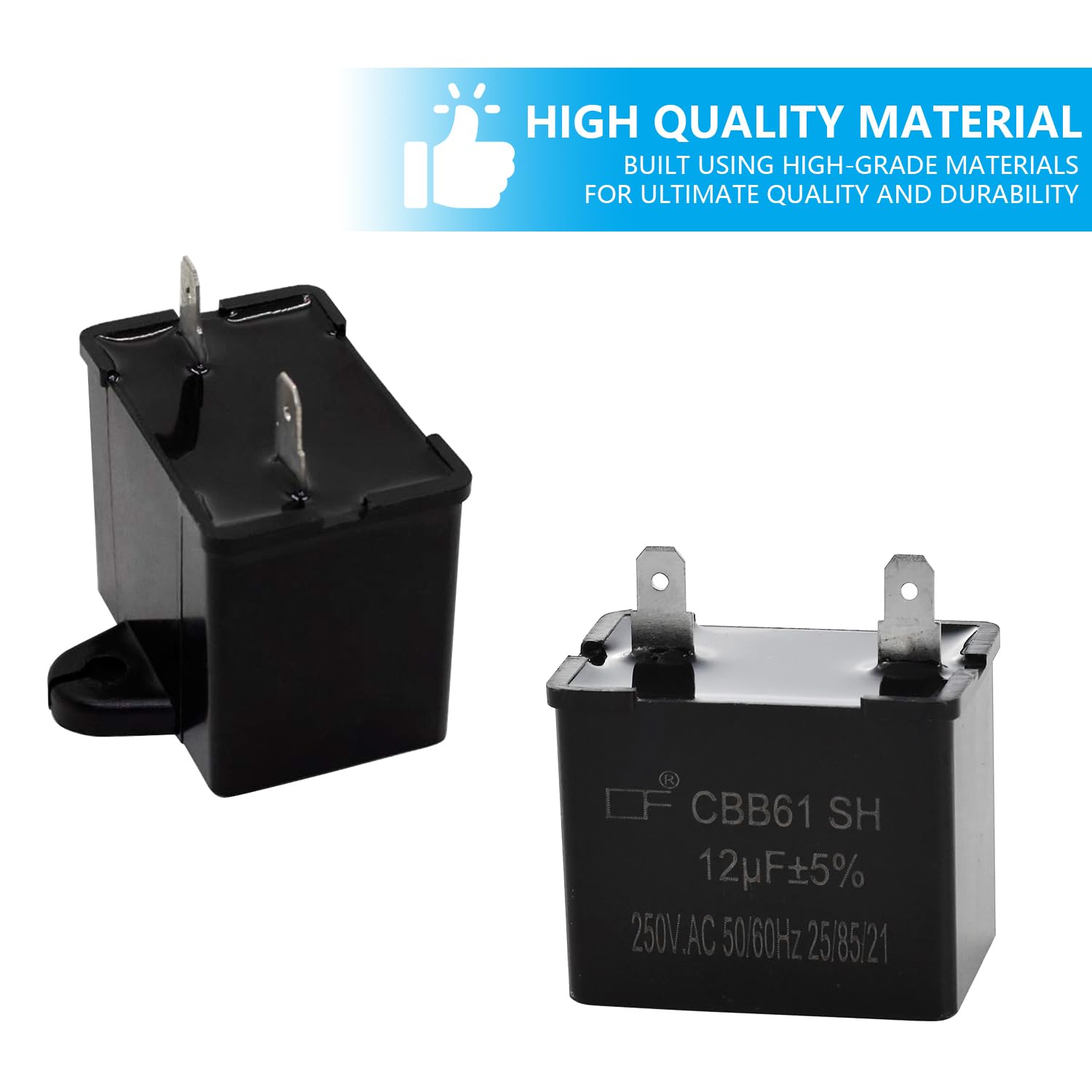 WPW10662129 Capacitor for Whirlpool&Kenmore Refrigerator and Freezer Compressor Run Replaces 945508 1100804 1114291