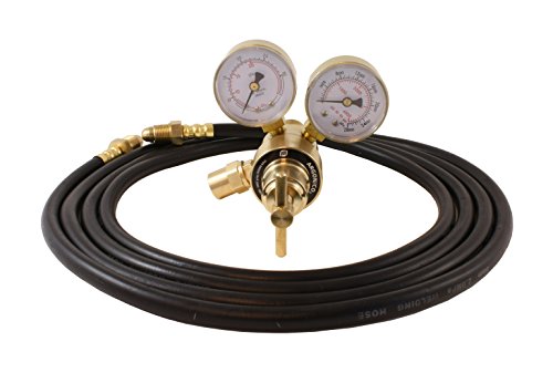 Industrial Argon Regulator/Flowmeter Gauges for MIG and TIG Welders + 5 Feet Hose - SÜA