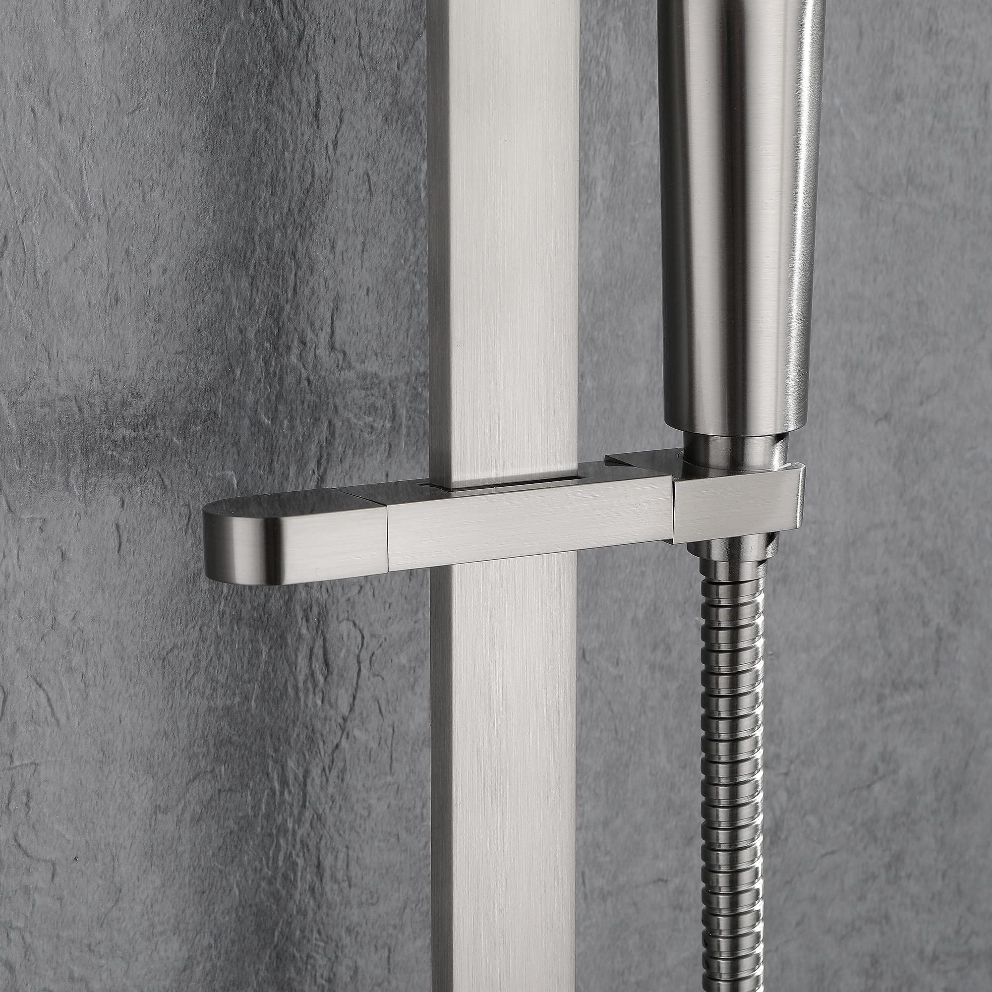 LETUZI Eco-Performance Handheld Shower with 28-Inch Slide Bar and 59-Inch Hose,Efficient and Water-saving, Suitable for Bathroom Kitchen