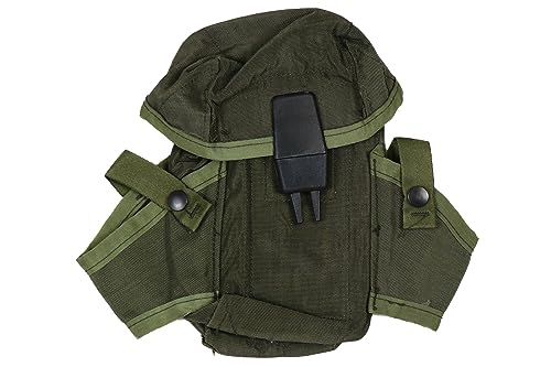 US Military Alice Ammo Pouch Ammunition OD Green (Olive Drab) 30 Round Magazine M16 Rifle Hand Grenade LC-1 Small Arms Case Pouch with Alice Clips LC1